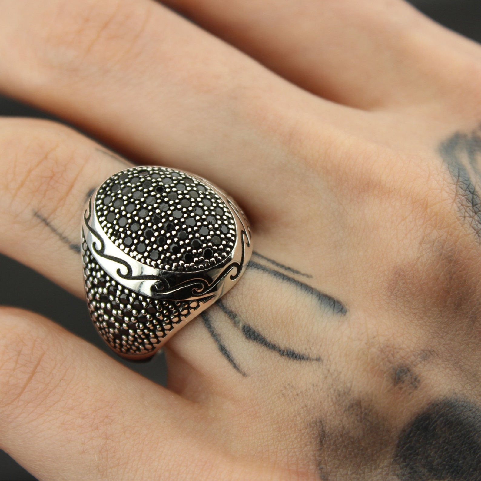 Onyx Stone Men Ringblack Stone Men Ringmen Jewelry925 - Etsy