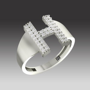 925 Sterling Silver Letter Ring, Letter A Ring, A-Z Initial 925 Sterling Silver Letter Ring, Letter A Ring, A-Z Initial