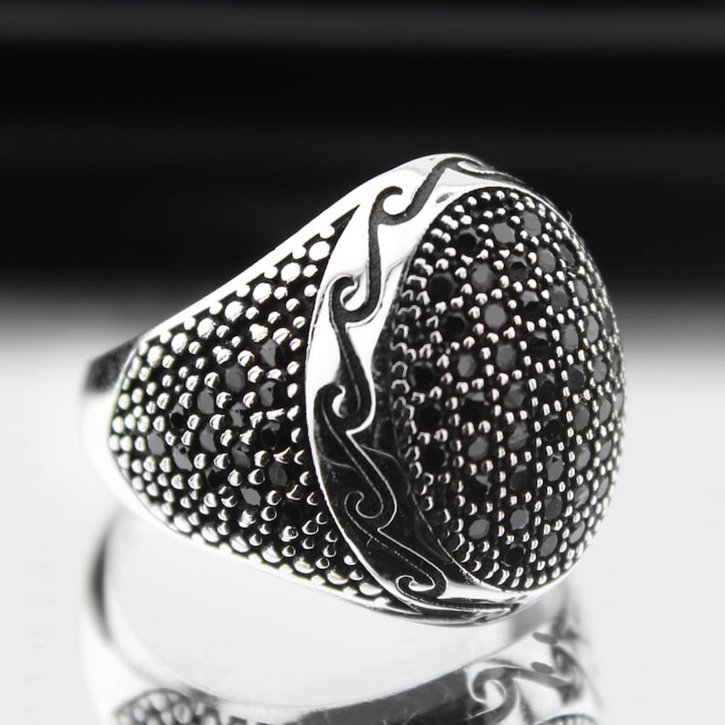 Onyx Stone Men Ringblack Stone Men Ringmen Jewelry925 - Etsy