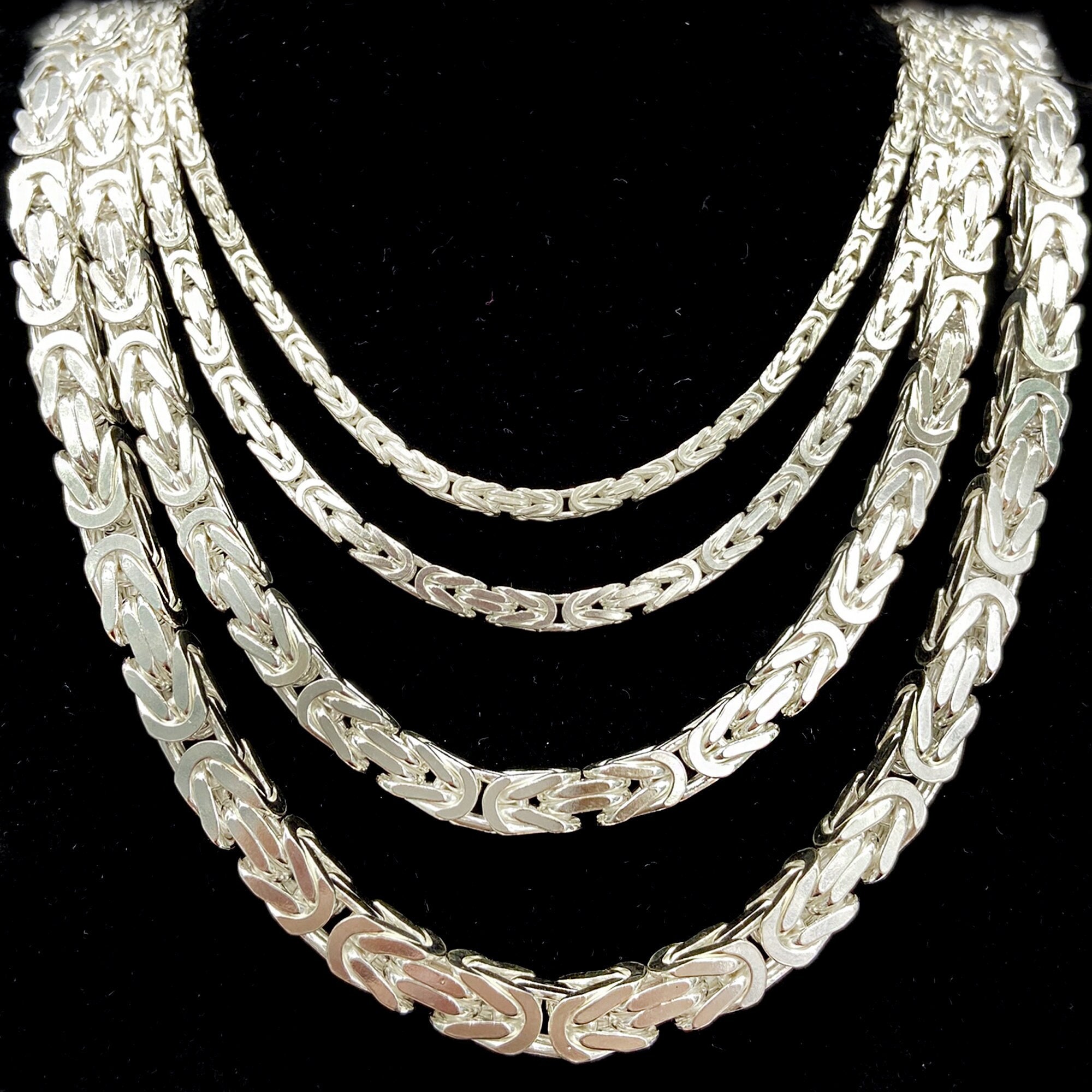 Round Byzantine Chain Necklace Handmade Necklaces Silver - Etsy