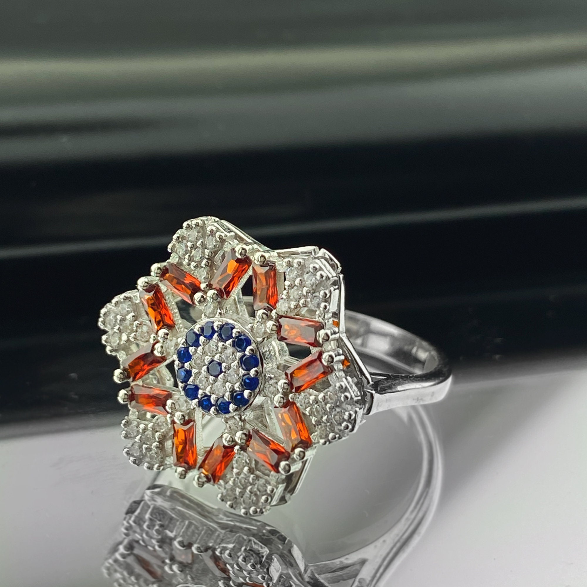 Anxiety Spinner Ring,snowflake Ring, Stress Relieving Ring, Anti Stress ...