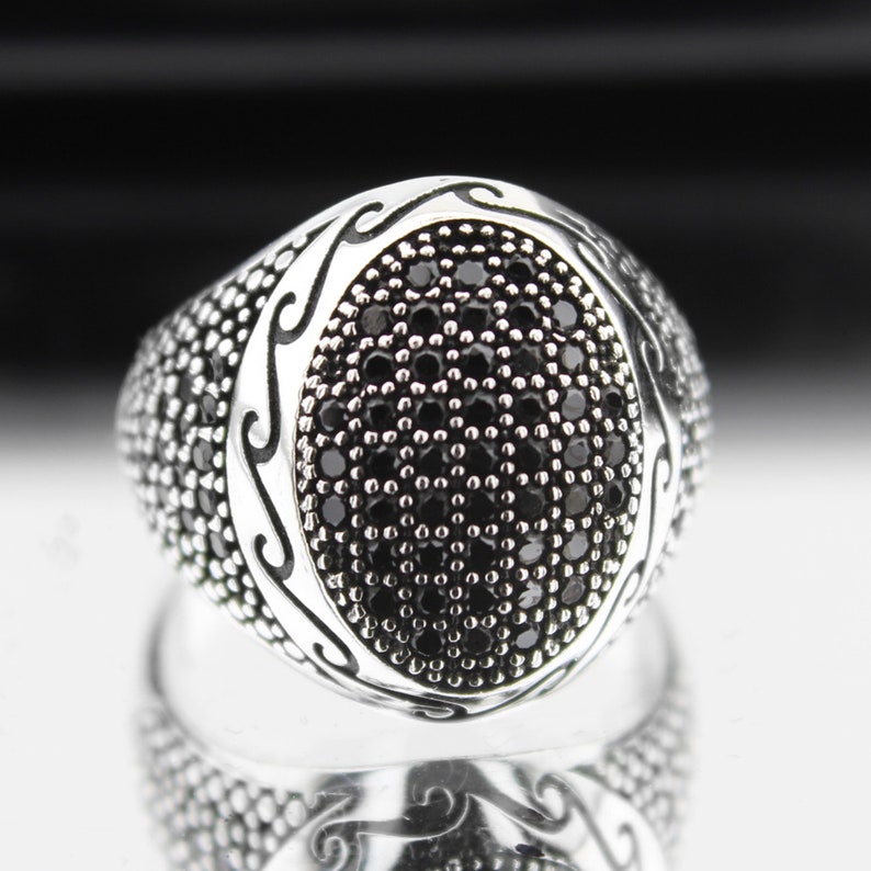 Onyx Stone Men Ringblack Stone Men Ringmen Jewelry925 - Etsy