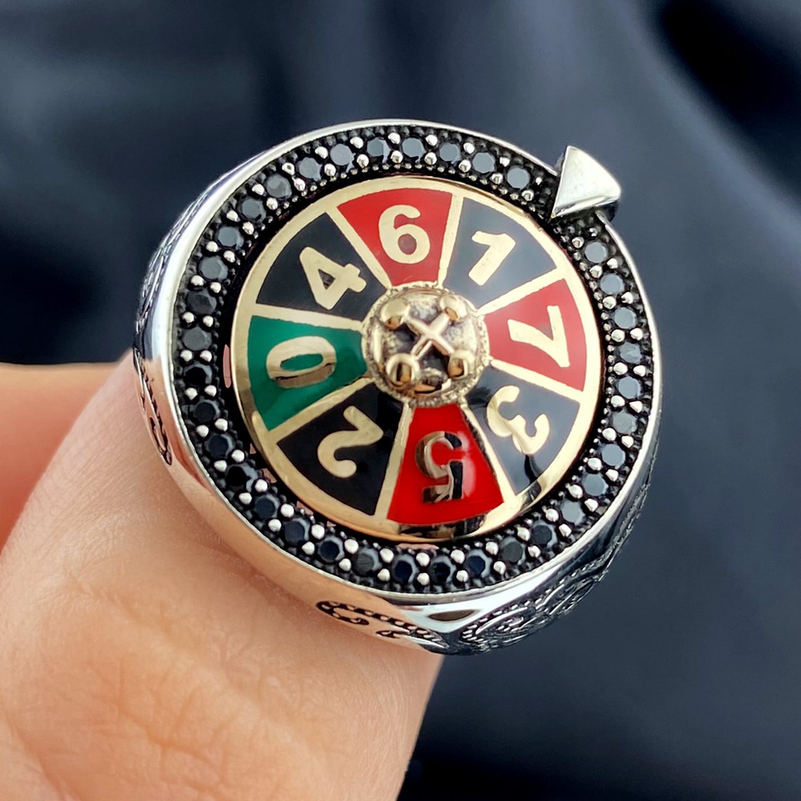 Handmade Sterling Silver Roulette Ring, Casino Game Jewelry - Etsy