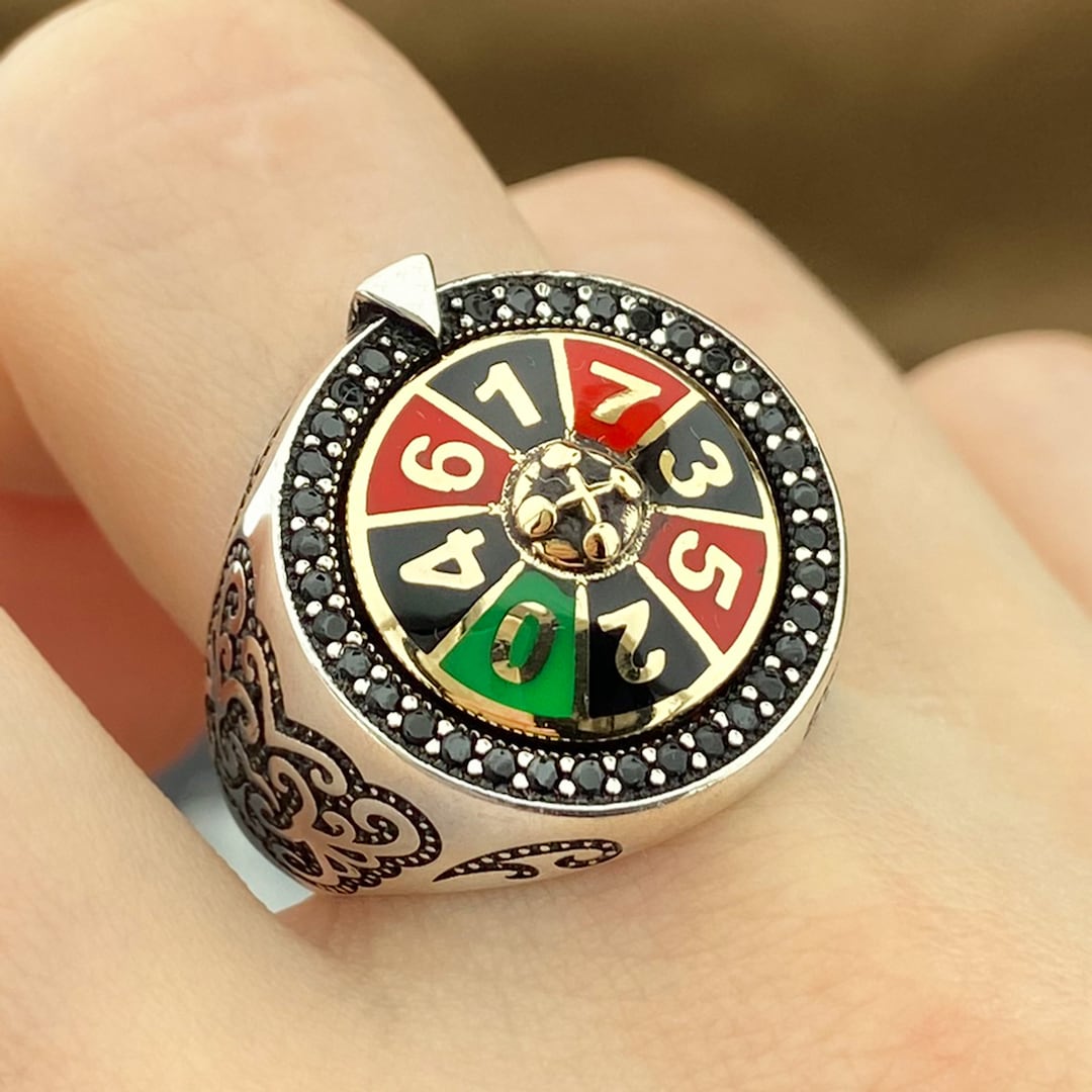 Onyx Stone Men Ring,roulette Ring,onyx Ring Mens,men Jewelry,poker Ring ...