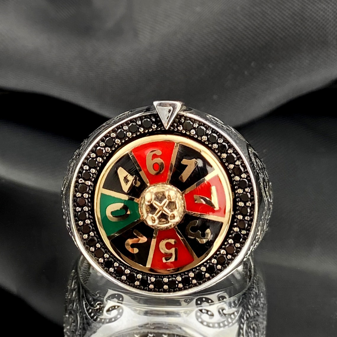 Handmade Sterling Silver Roulette Ring, Casino Game Jewelry - Etsy