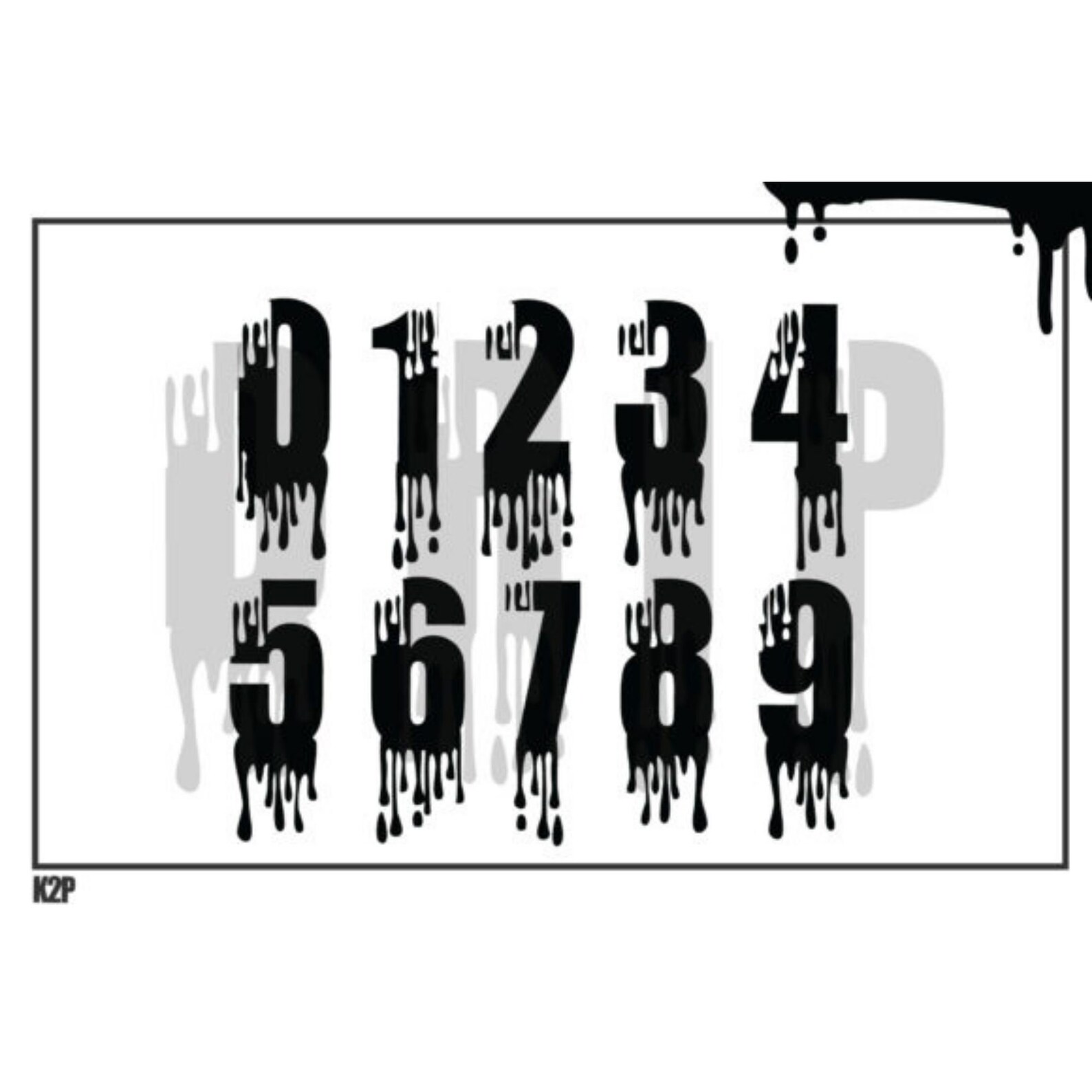 Drip Font Digital Drip Font Dripping Letters Font Canva - Etsy