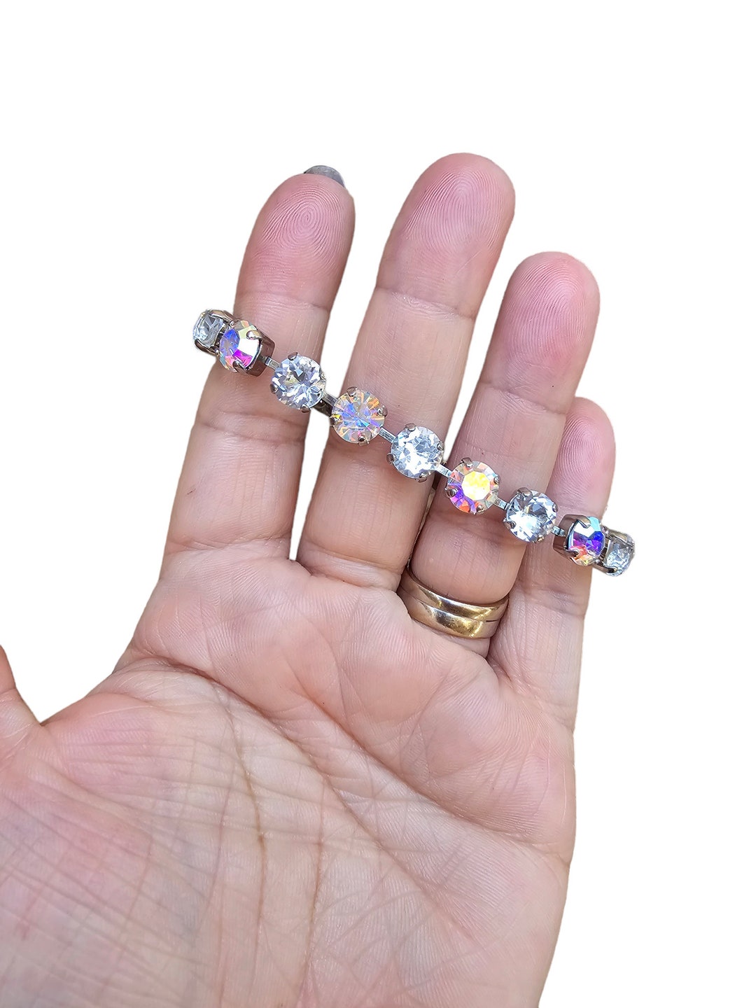 Wuv, Twu Wuv, Crystal and Crystal AB, Aurora Borealis, Tennis Bracelet ...