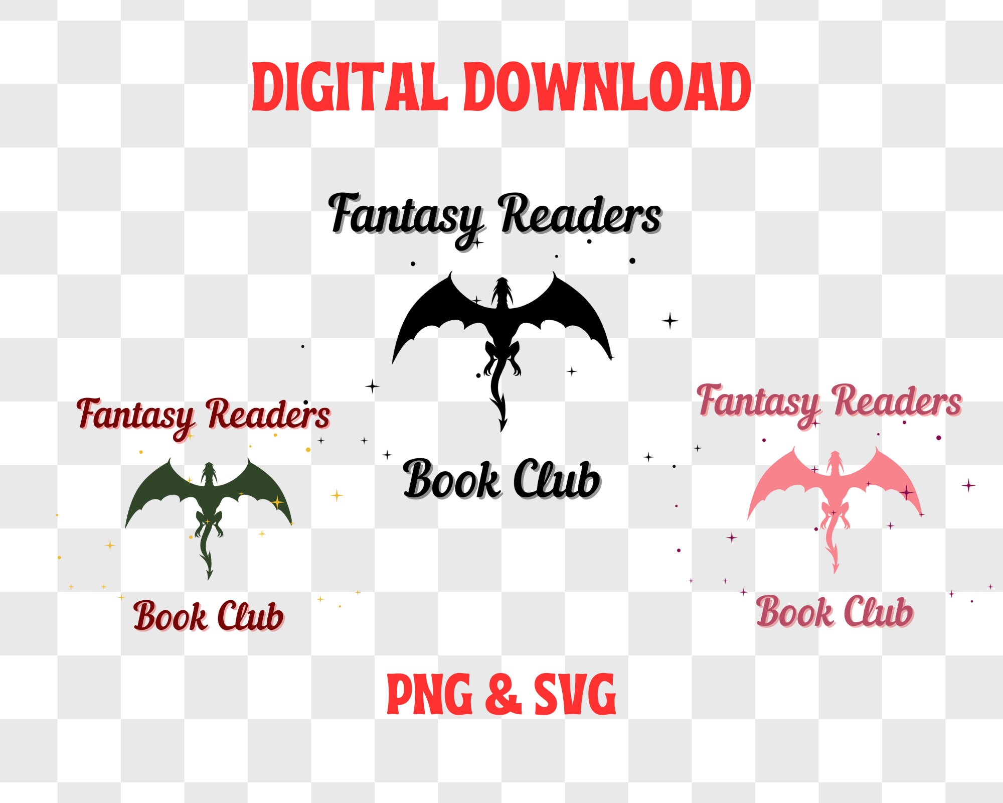Fantasy Readers Book Club PNG and SVG, Fantasy Reader Svg, Fantasy ...