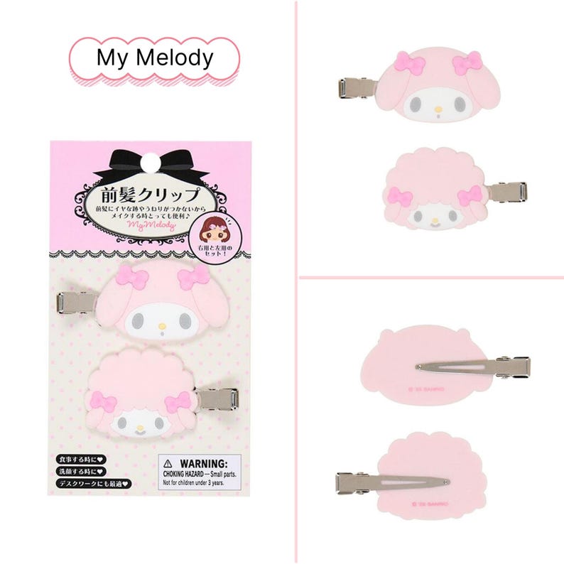 Sanrio Bangs Hair Clips – Usahana & Friends | Kawaii Character Hair ...