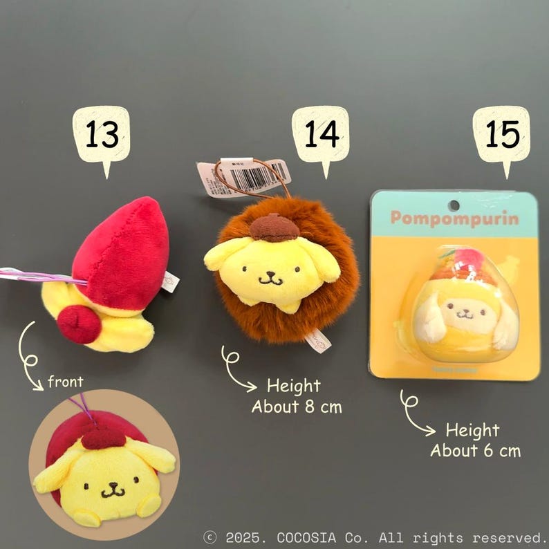 Pompompurin Plush | Sanrio Kawaii Stuffed Toy | Cute Collectible Gift ...