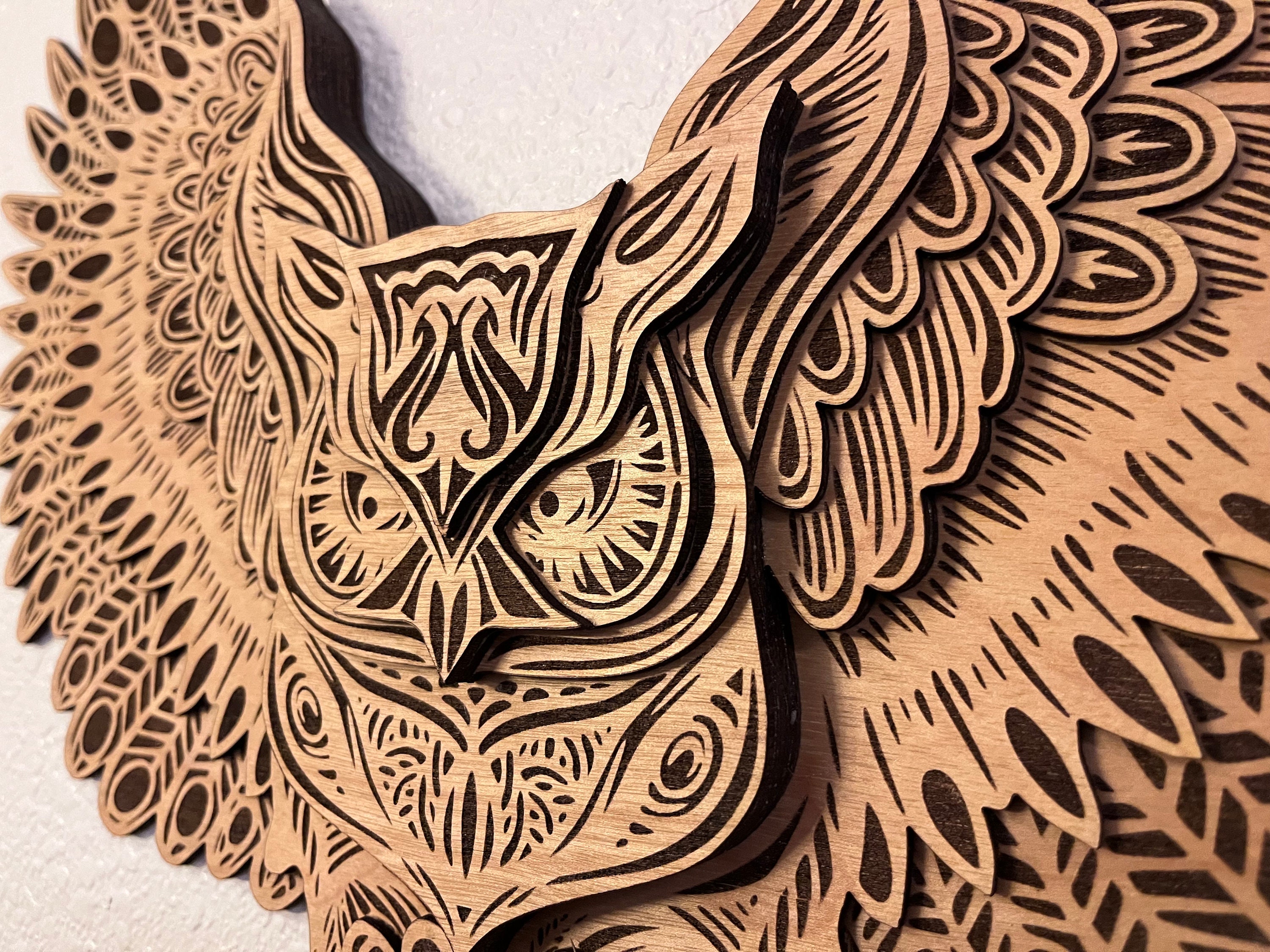 Laser Engraved Owl Artwork - Etsy