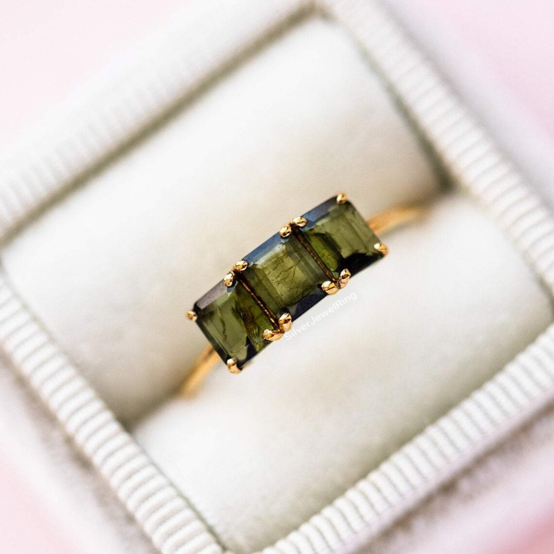 Unique Emerald Cut Ring Sterling Silver Ring Gemstone Ring - Etsy