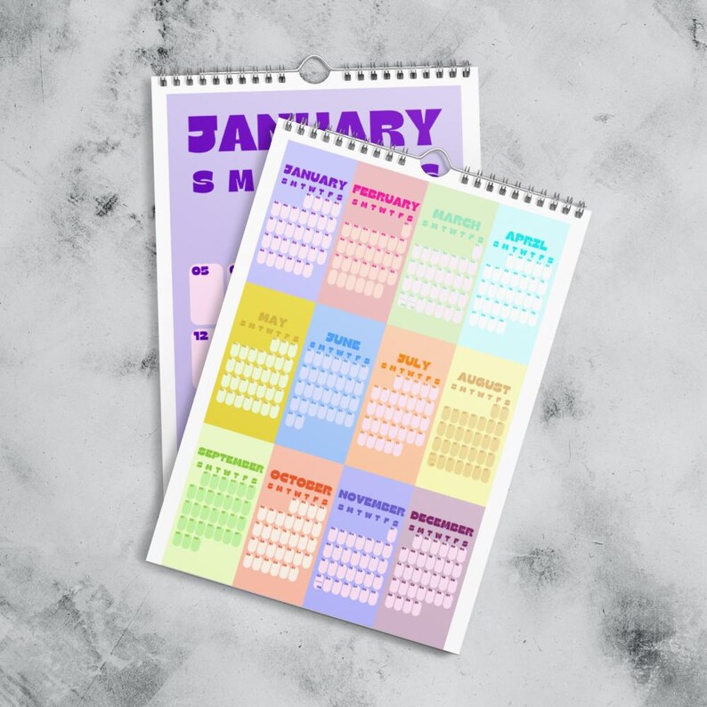 2025 Printable Calendar (A4), Editable 2025 Colorful Calendar Template ...