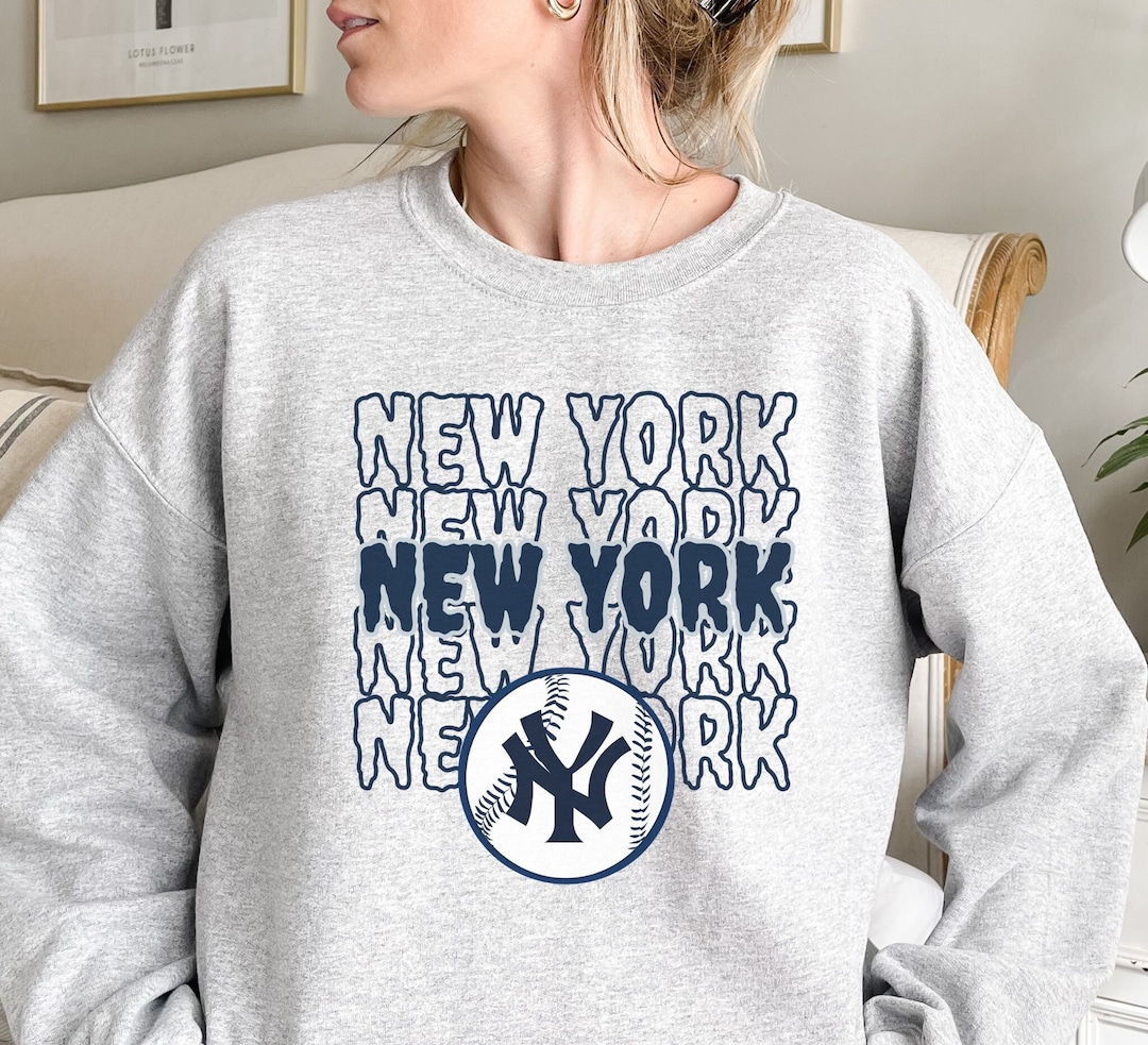 New York Baseball Team: MLB Crewneck, Oversized Baseball Sweatshirt ...