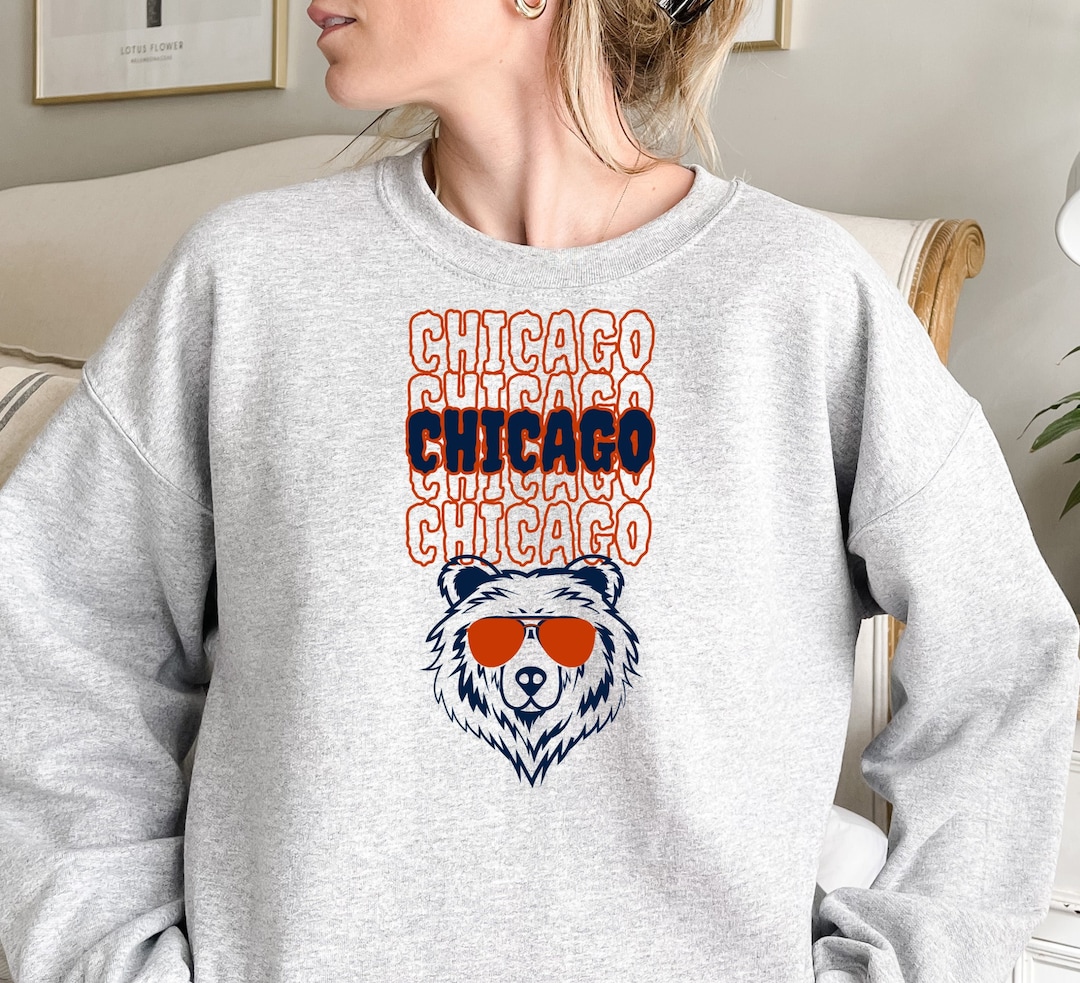 Chicago Football Team: Football League Crewneck, Bears Oversized ...