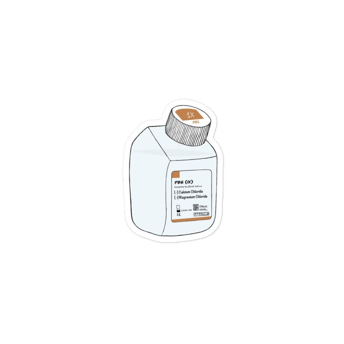 PBS Sticker / Cell Culture Sticker / Science Sticker, Biology ...