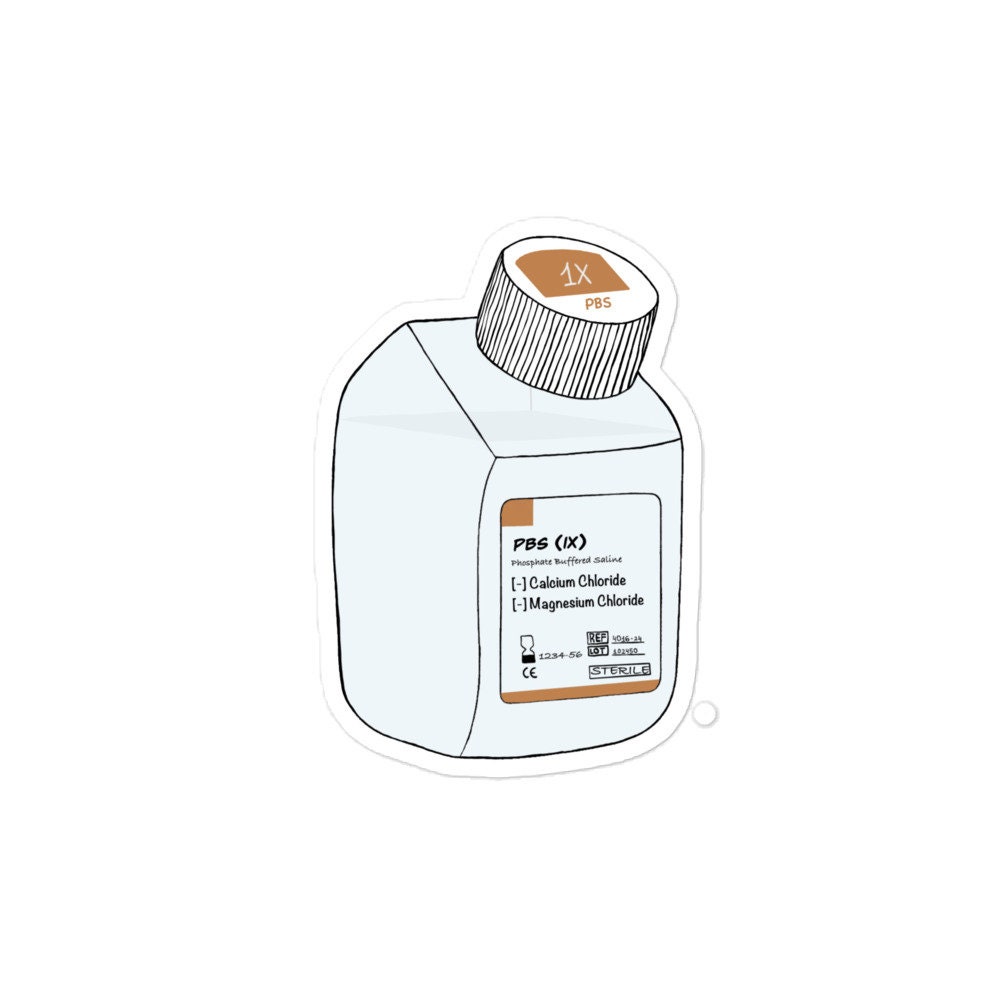 PBS Sticker / Cell Culture Sticker / Science Sticker, Biology ...