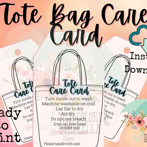 Sublimation Shirt Care Card Digital Download Ready to Print - Etsy