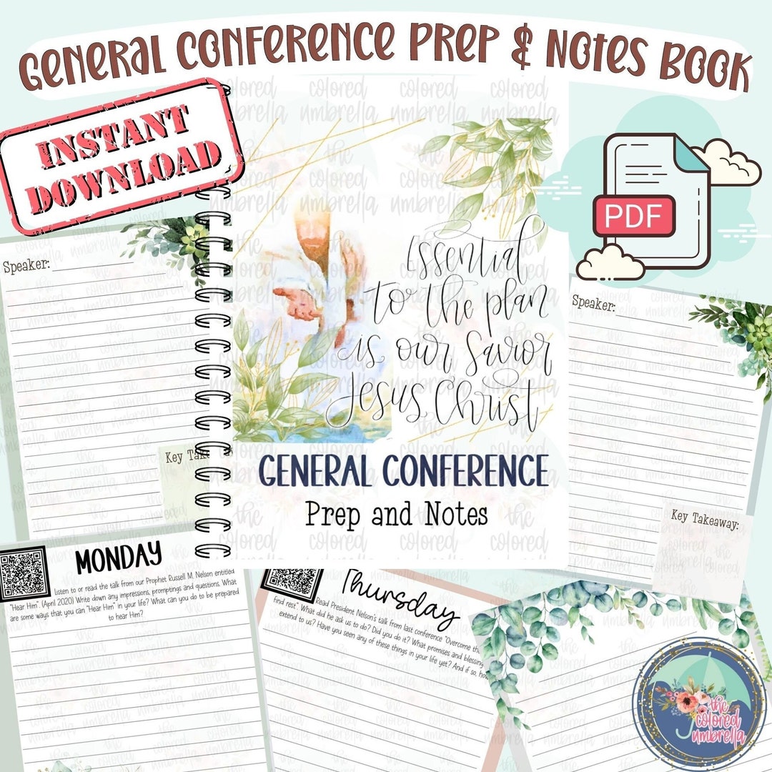 General Conference Simple Journal Study Guide Prep LDS Notebook ...