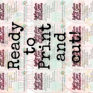 Sublimation Shirt Care Card Digital Download Ready to Print, Cute ...