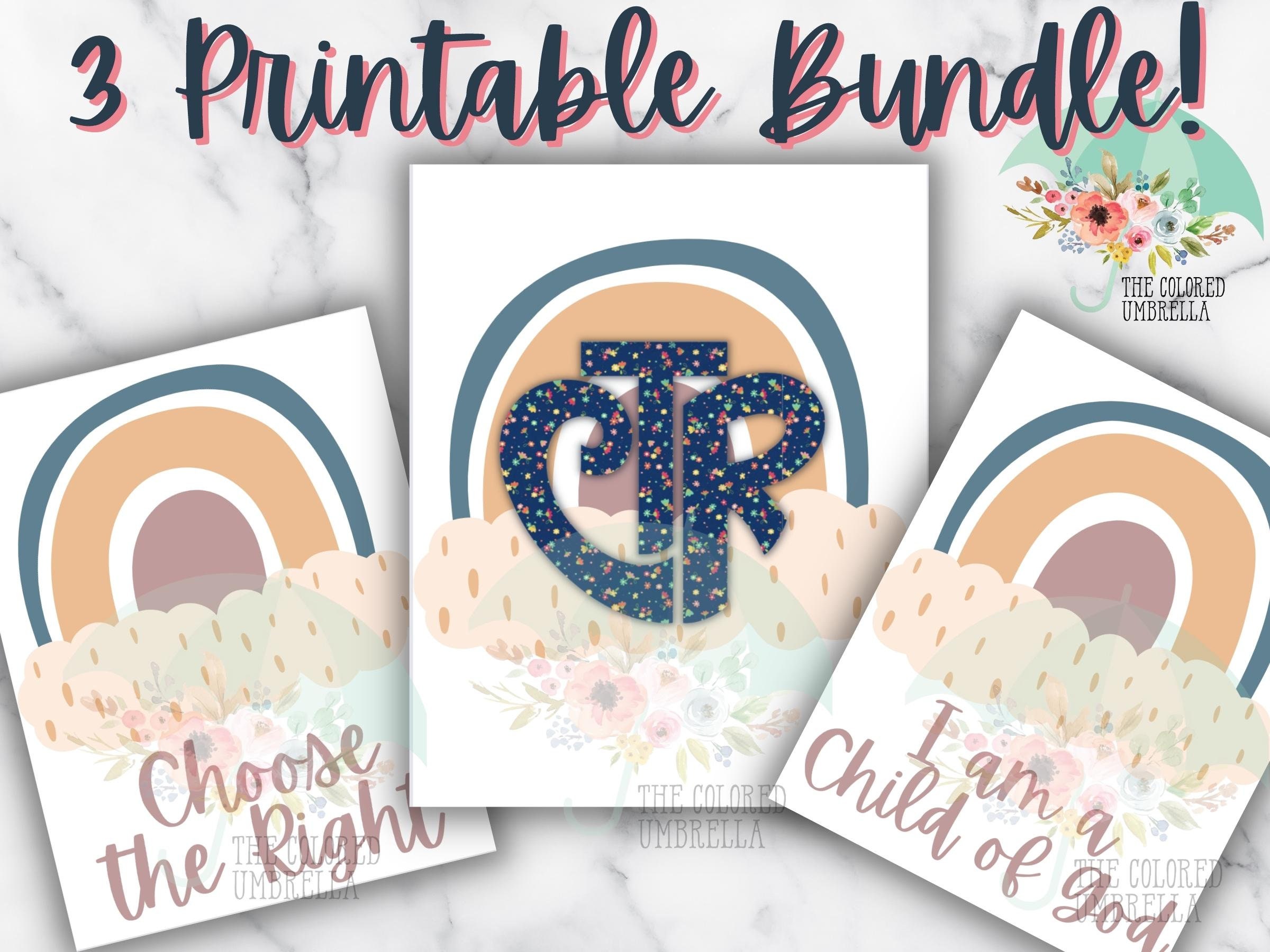 I Am a Child of God and Choose the Right 3 Printable Bundle, LDS, Gift ...