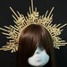 Sun Goddess Crown, Gold Halo Crown, Sun Crown Headpiece, Sun Halo ...