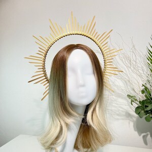 Sun Halo Crown Gold Halo Crown Sun Goddess Crown Halo Sun - Etsy