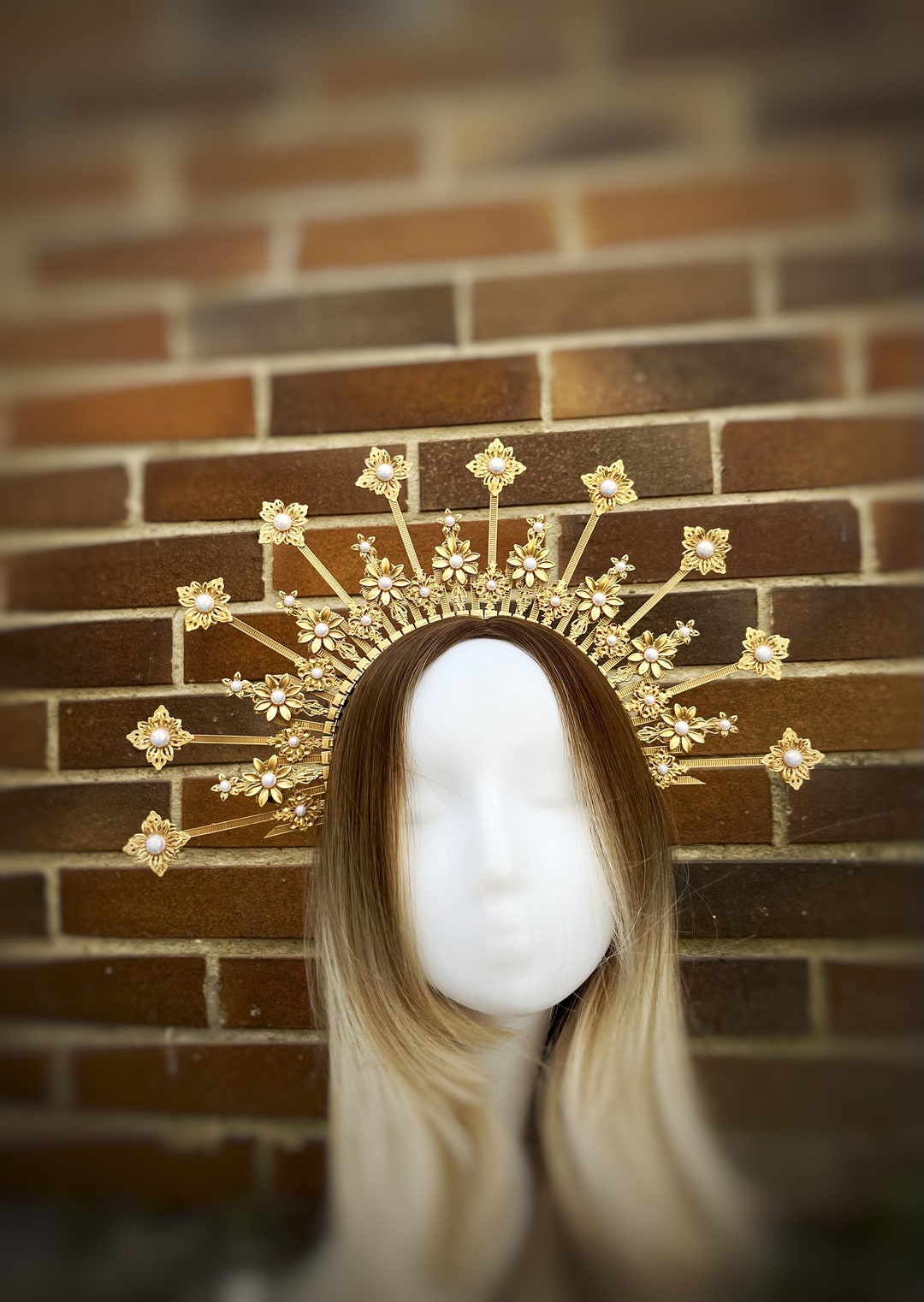 Sun Halo Crown Gold Halo Crown Sun Goddess Crown Halo Sun - Etsy