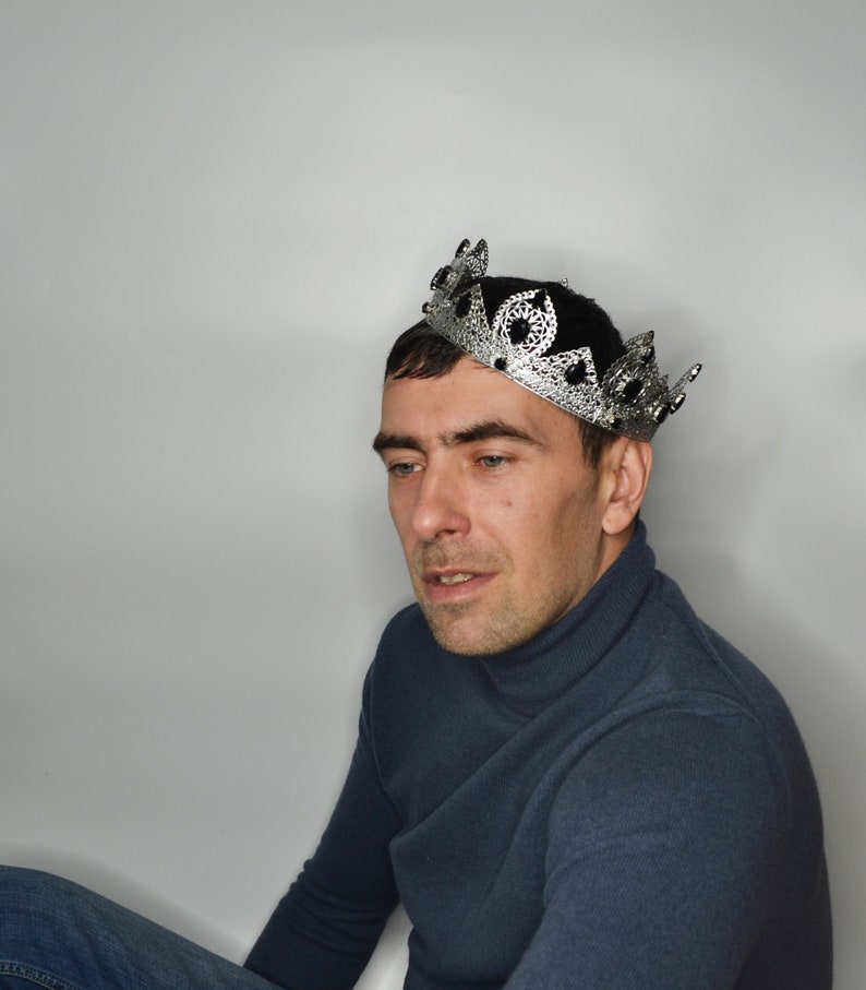 Man Crown King Crown for Man Mens Crown Headpiece Medieval - Etsy