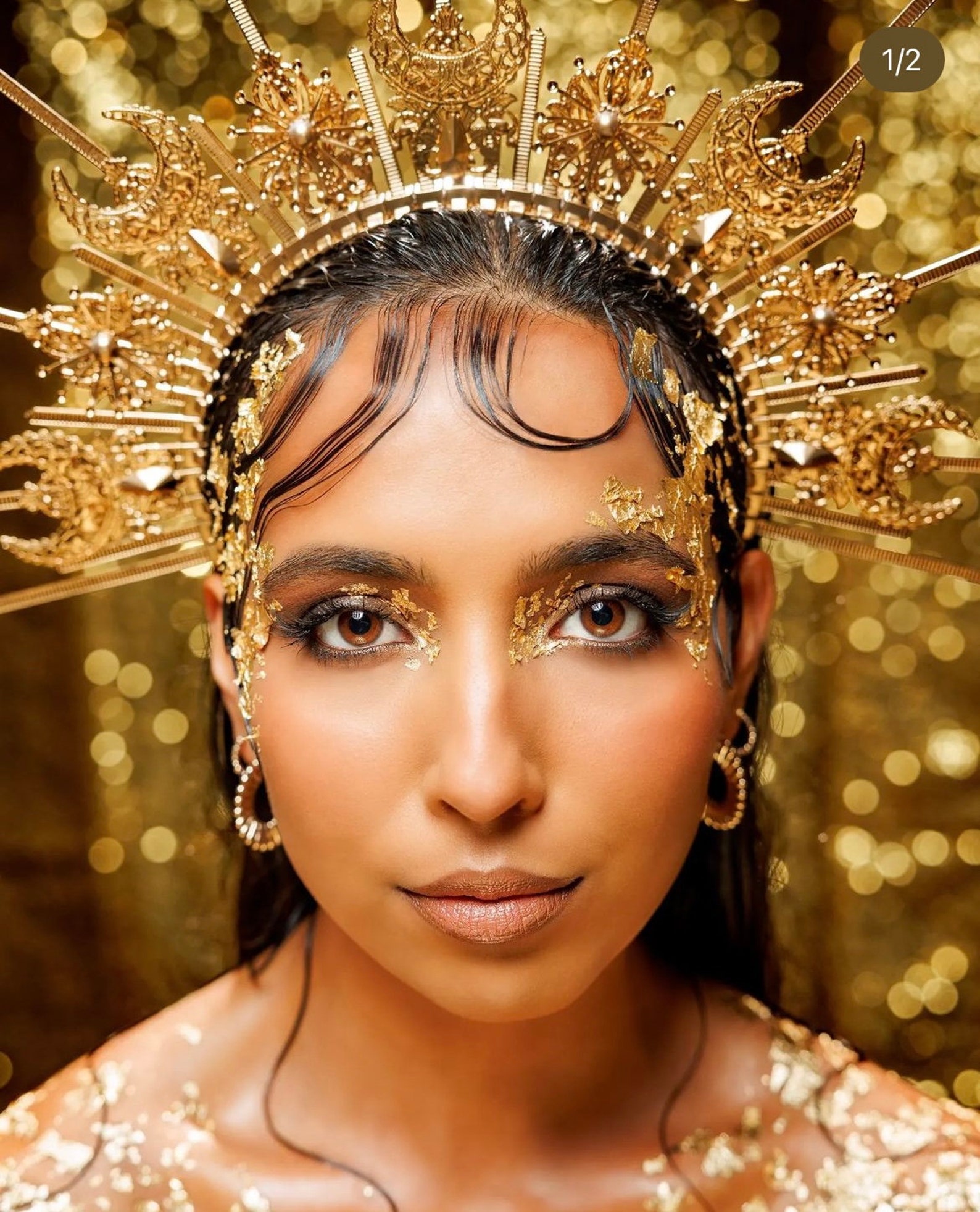 Sun Goddess Crown Halo Gold Halo Crown Sun Crown Headpiece - Etsy