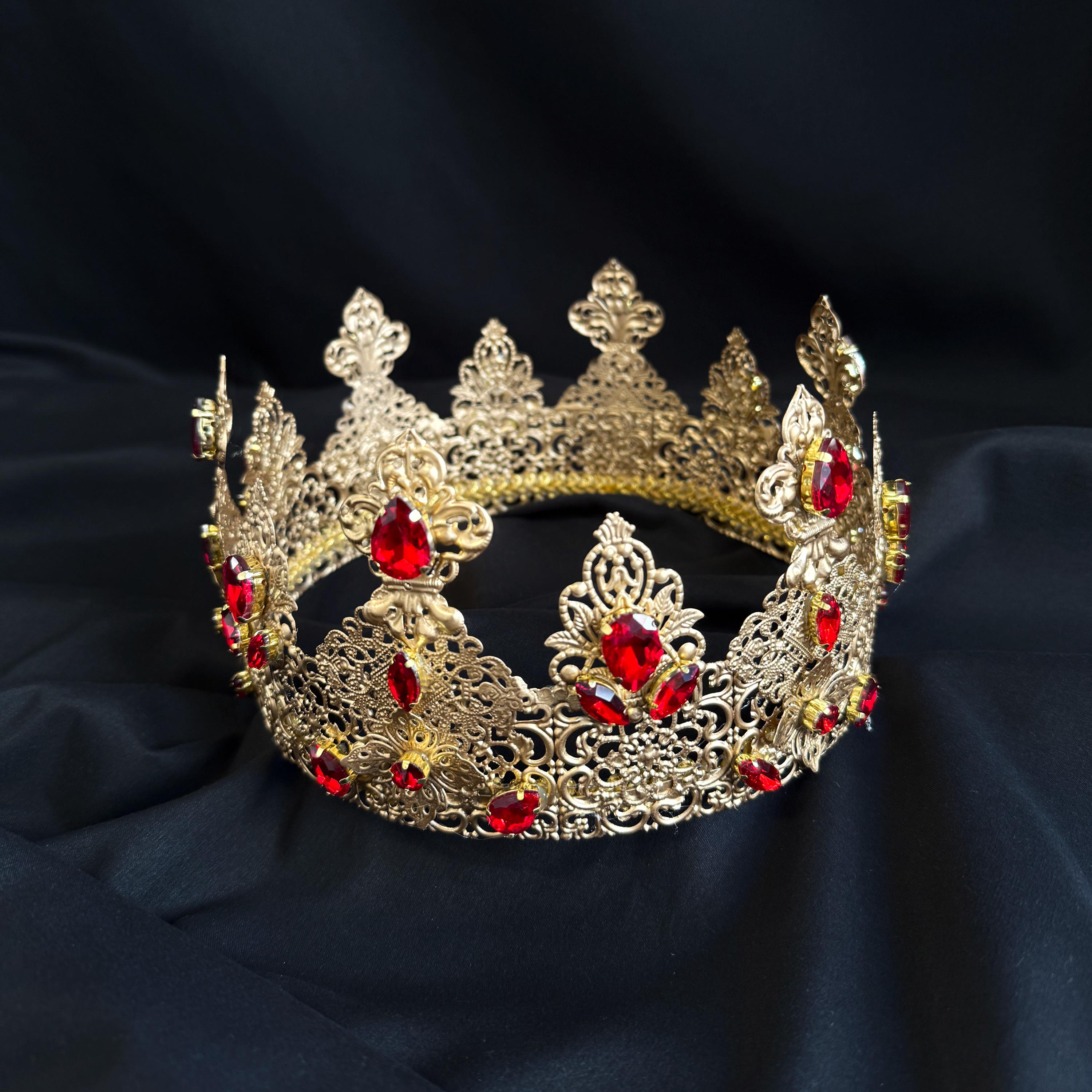King Crown, Male Crown, Medieval Renaissance Festival Headpiece - Etsy