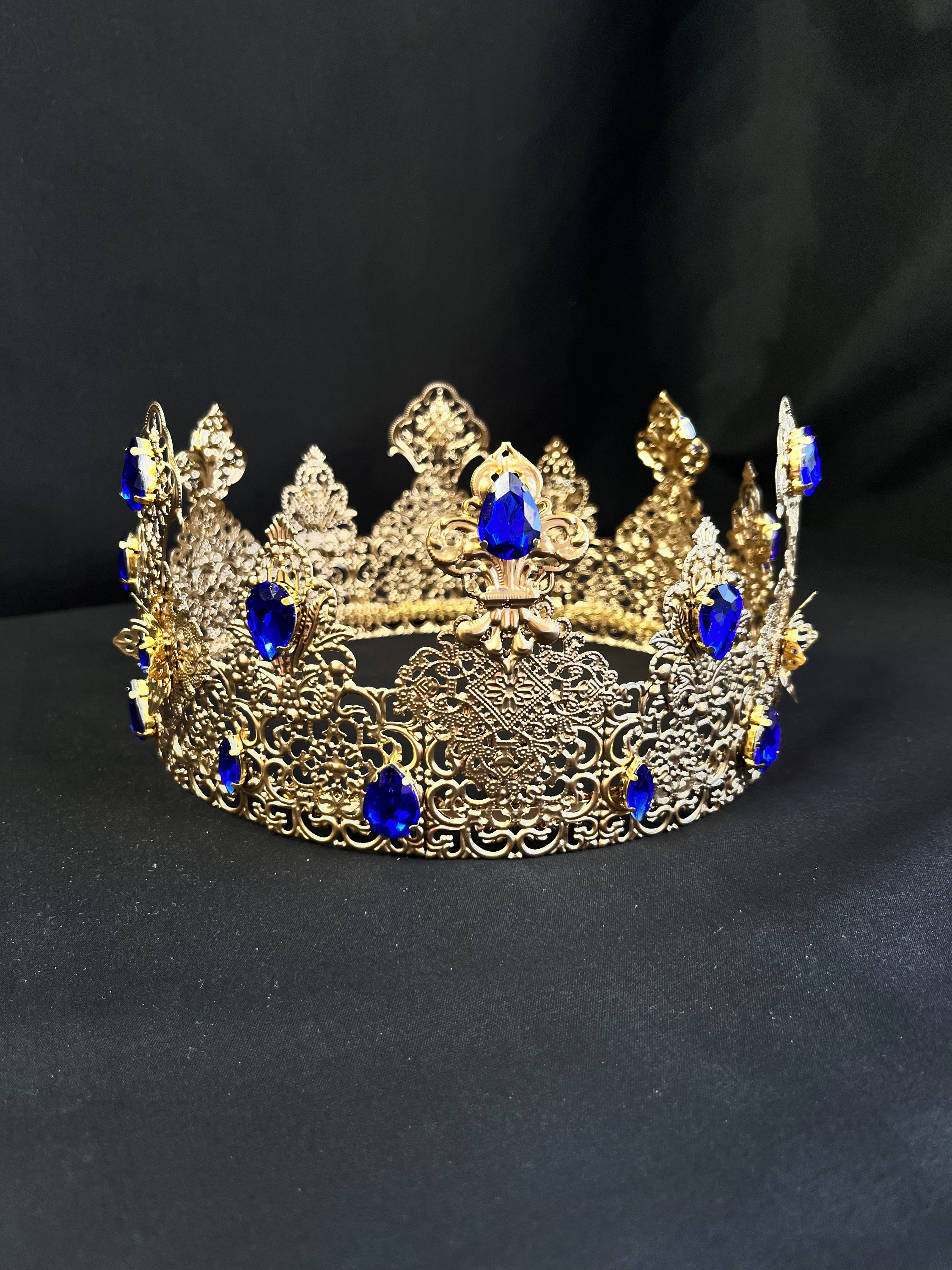 King Crown for Men Royal Blue Crown Queen Medieval Crown - Etsy UK