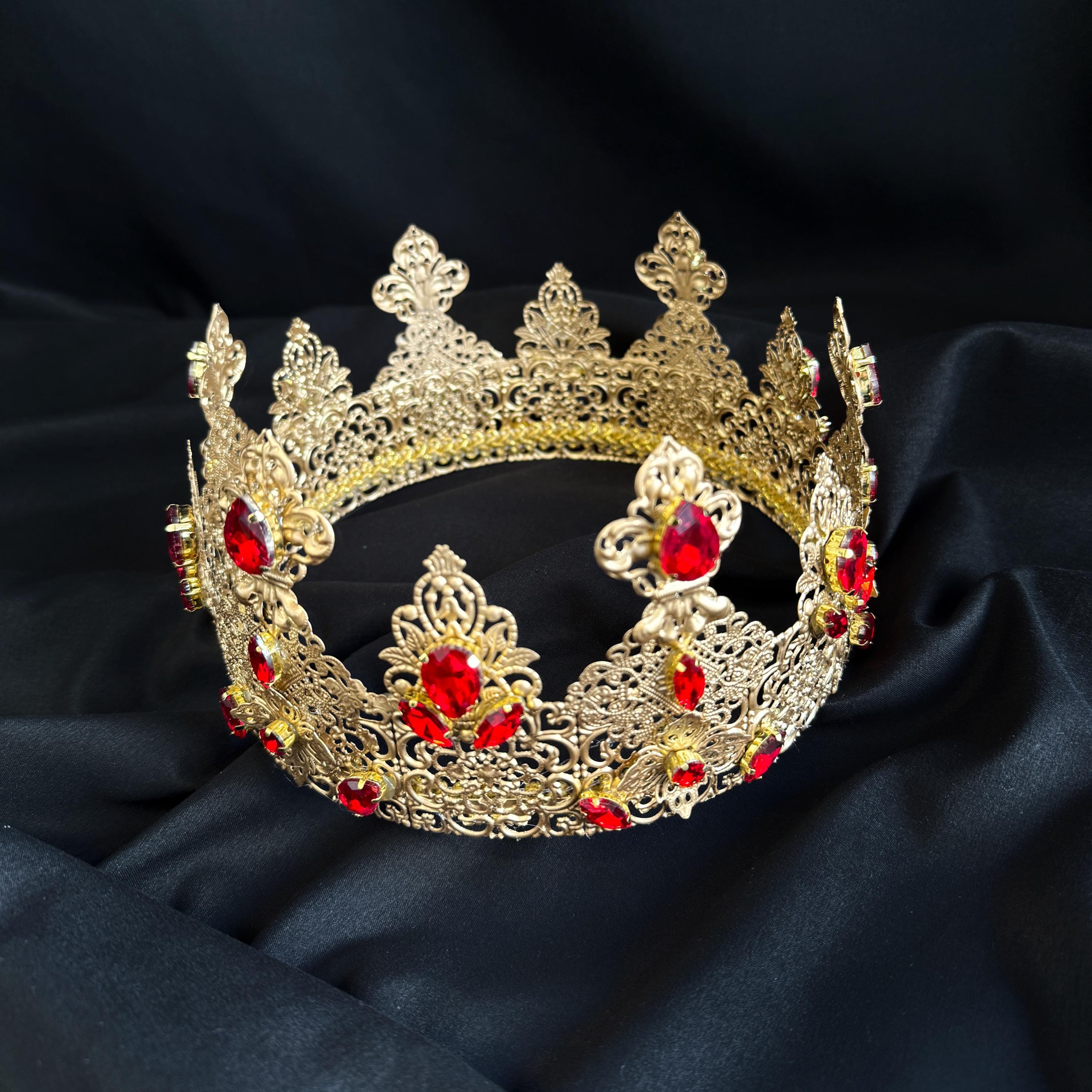 King Crown, Male Crown, Medieval Renaissance Festival Headpiece - Etsy