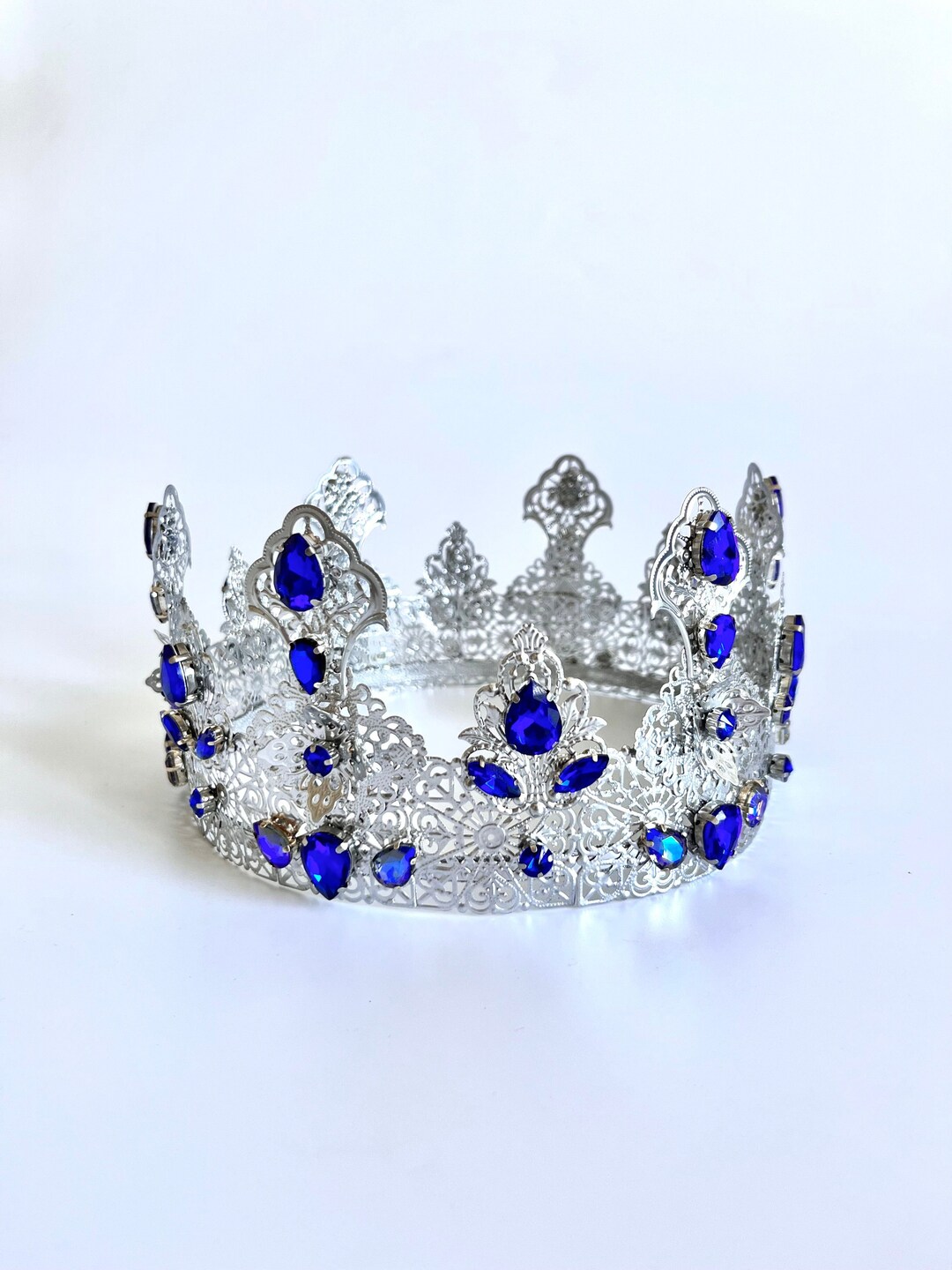 King Crown Adult, Man Crown, Silver Crown for Wedding, Queen Crowns for ...