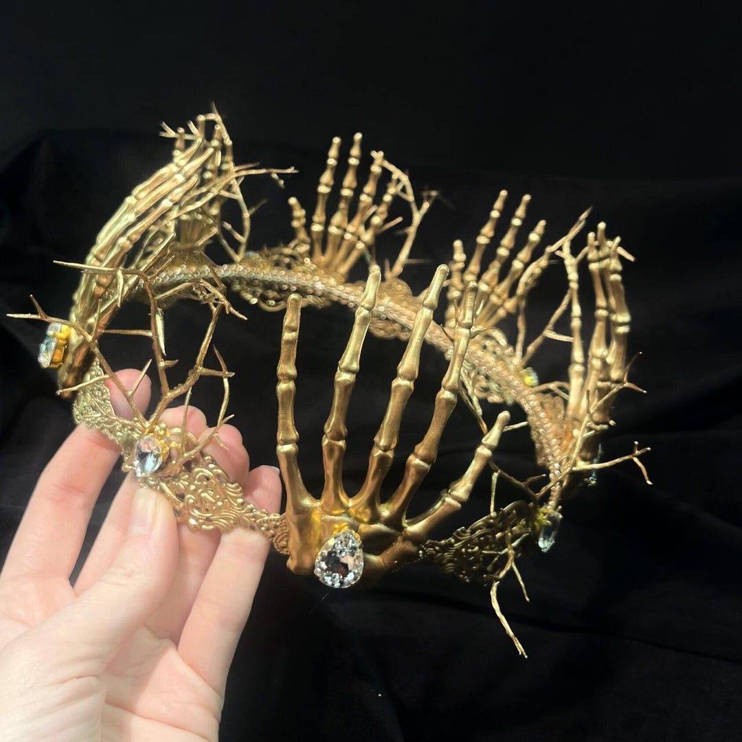 Handmade Skeleton King Crown: Gothic Skull Headpiece - Etsy