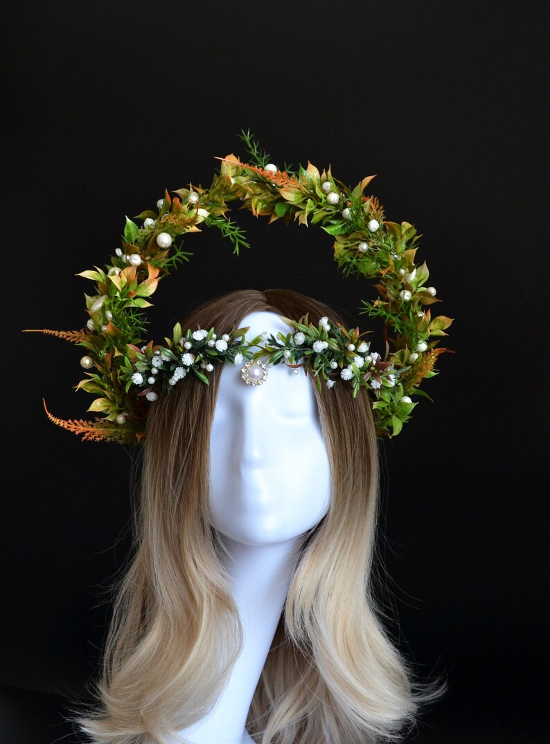 Elf Crown Fairy Crown Greenery Crown Elven Tiara Materniry - Etsy