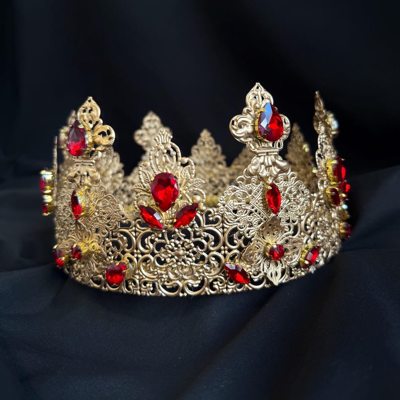 King Crown, Male Crown, Medieval Renaissance Festival Headpiece - Etsy