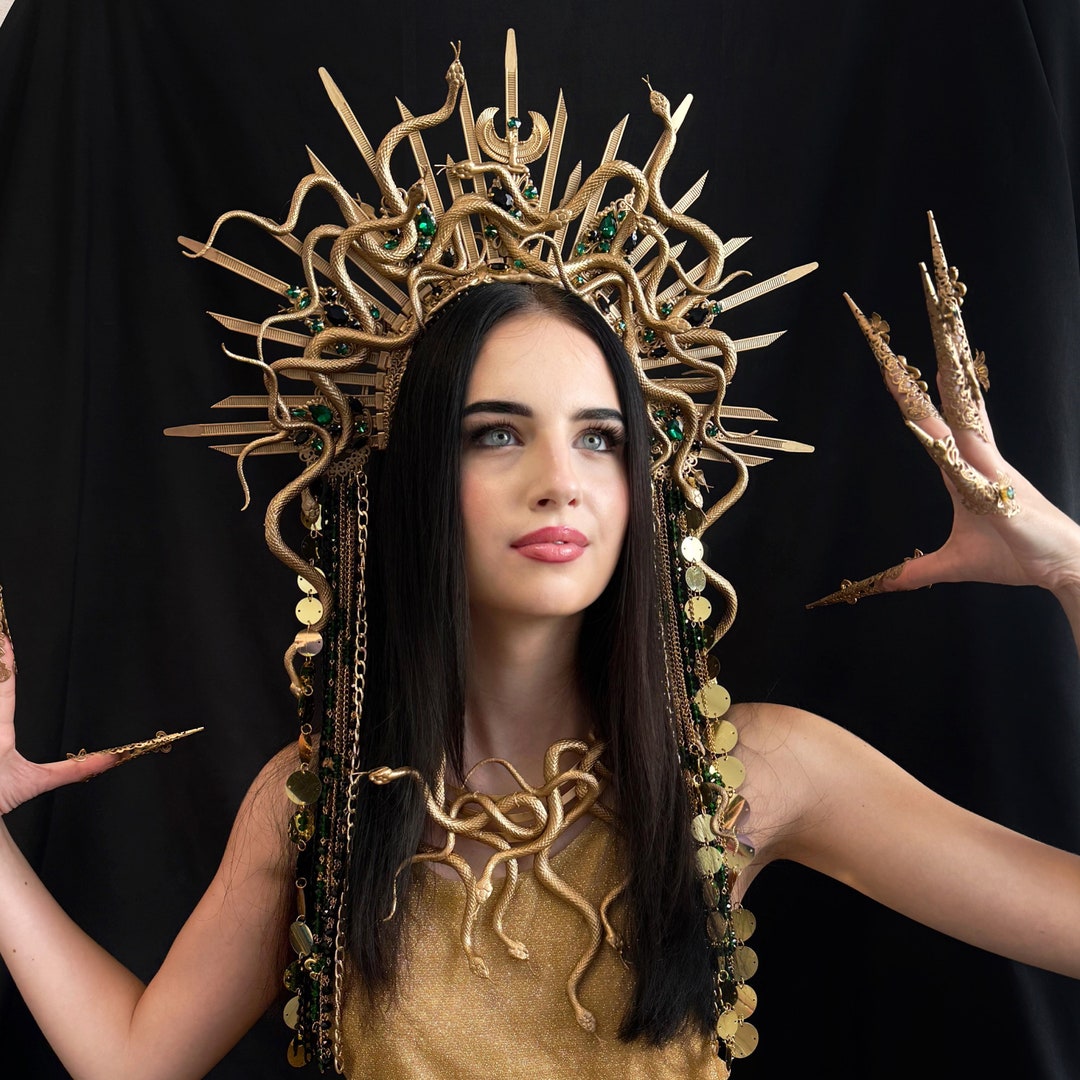 Medusa Headpiece, Snake Crown, Medusa Gorgon Crown, Medusa Headdress ...