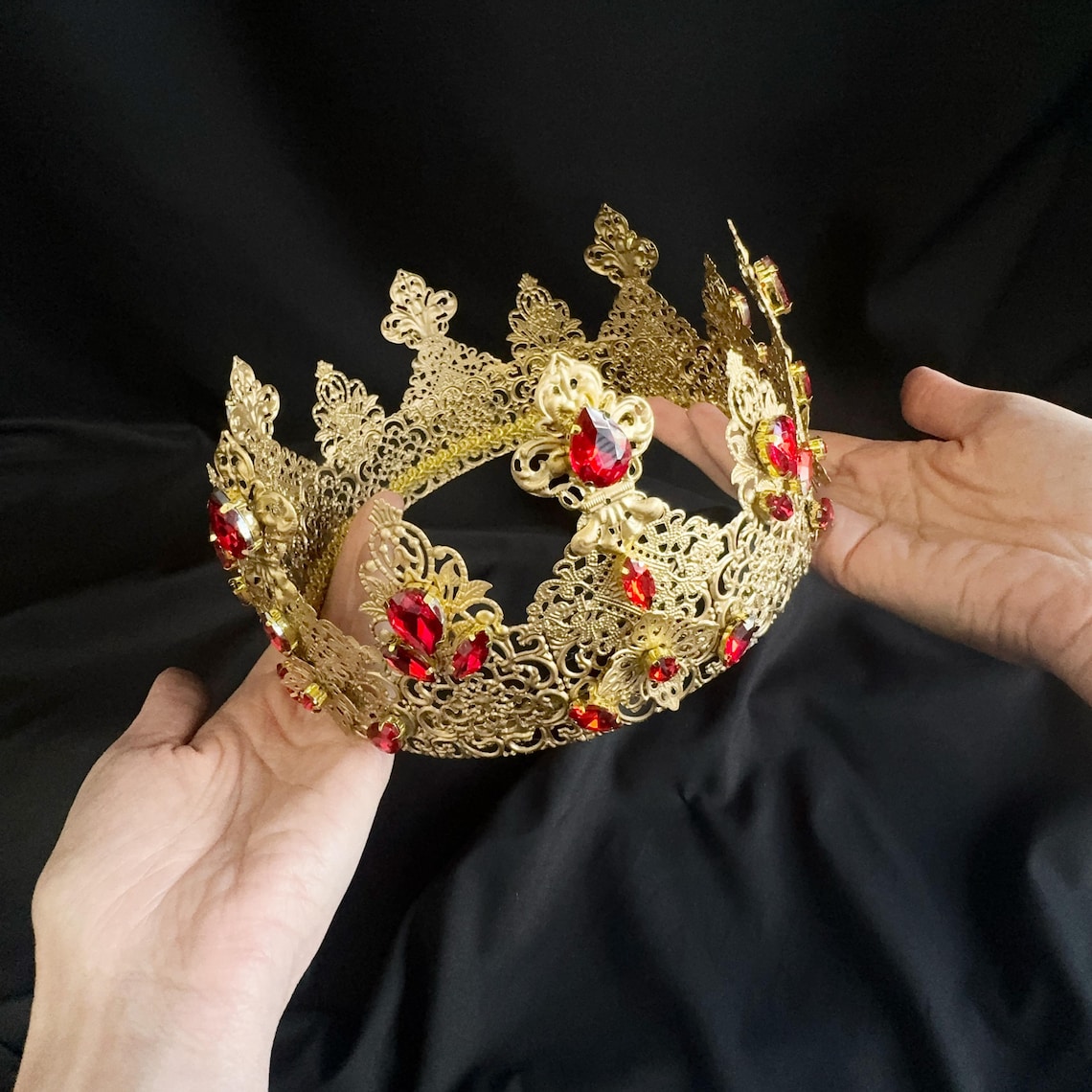 King Crown, Male Crown, Medieval Renaissance Festival Headpiece - Etsy