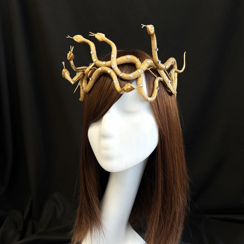 Medusa Gorgon Crown, Serpent Headdress Handmade, Halloween Costume - Etsy