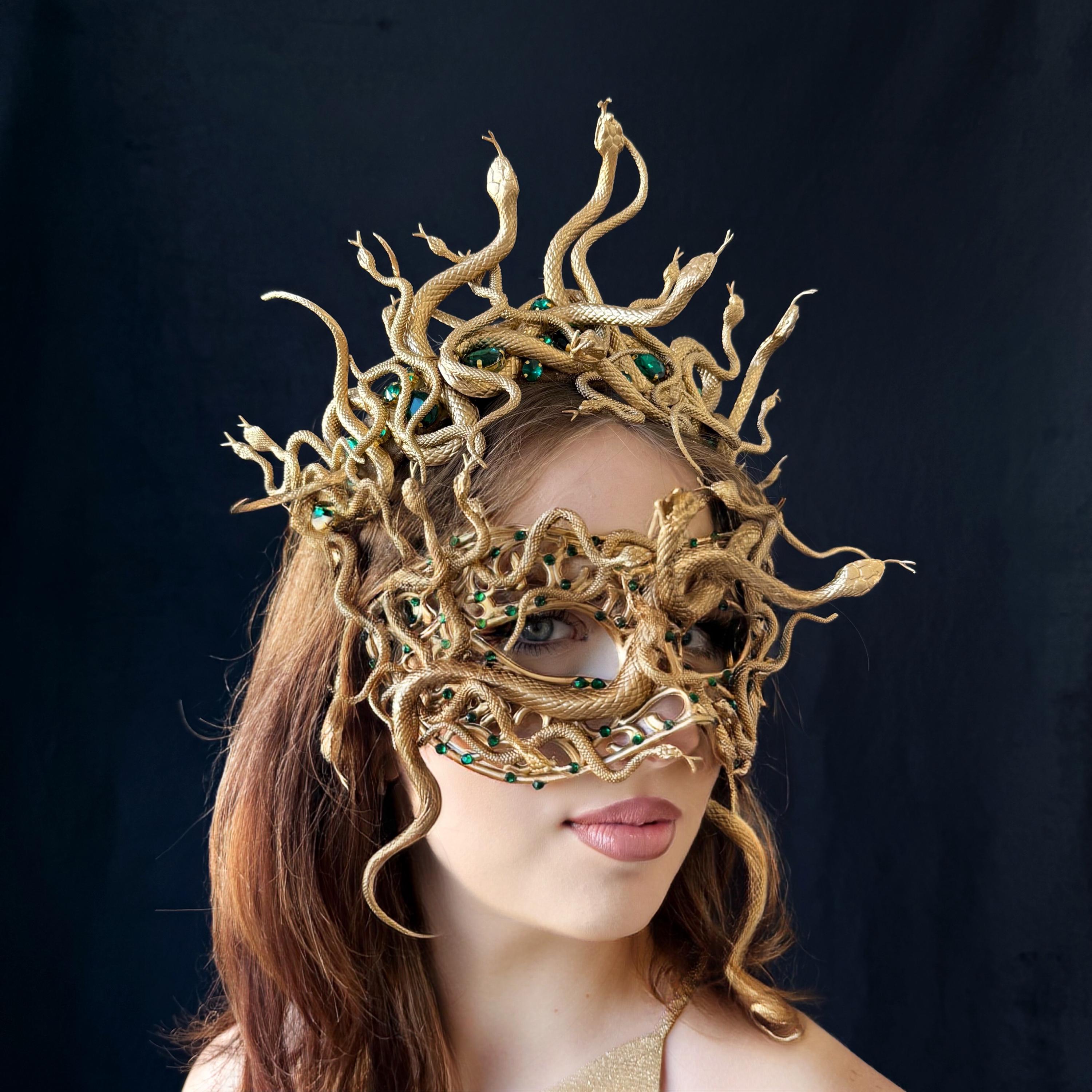 Medusa Crown or Mask for Carnival Costume - Etsy UK