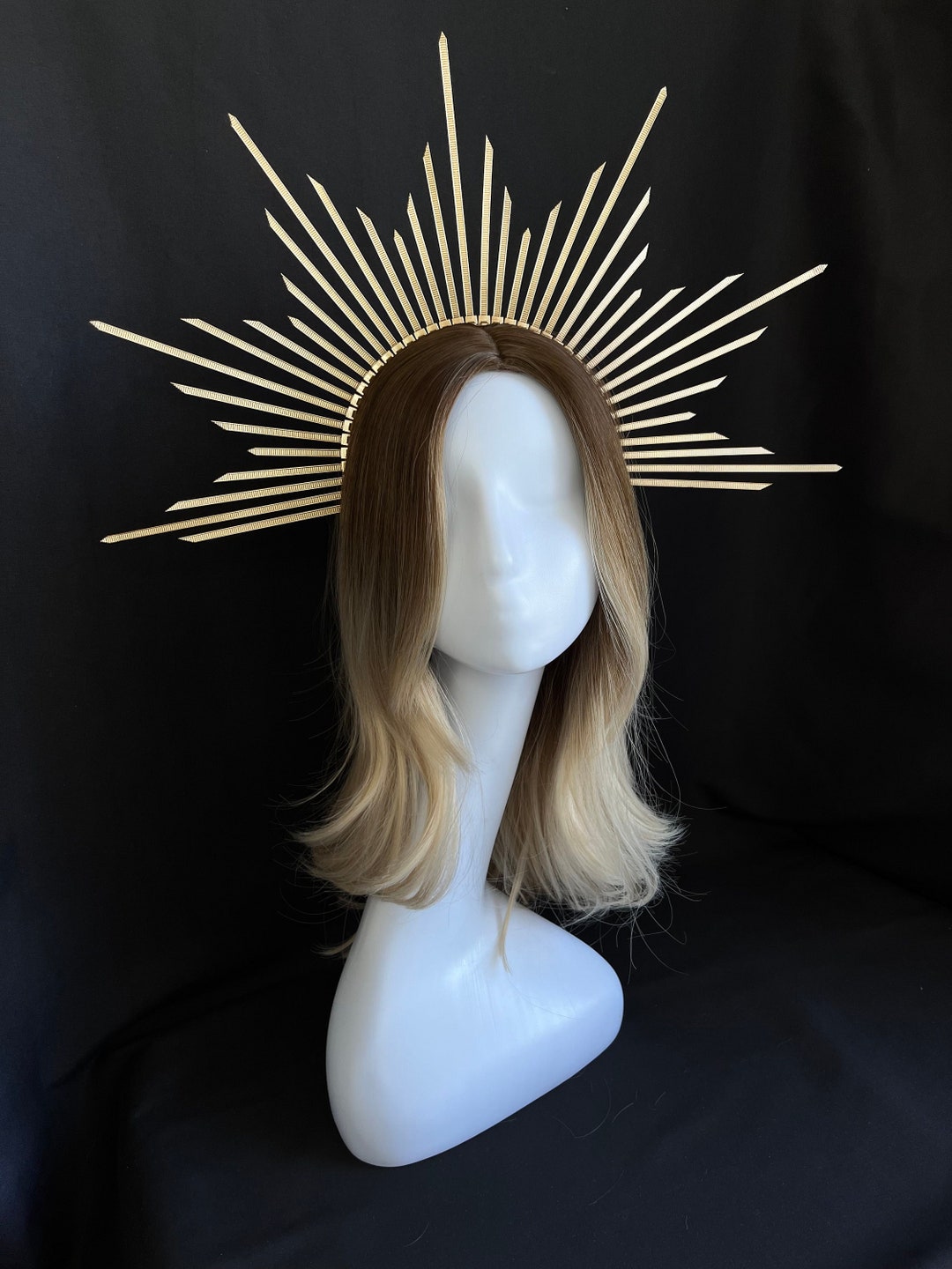 Sun Halo Crown, Gold Halo Crown, Sun Goddess Crown Halo, Sun Crown ...