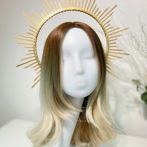 Sun Halo Crown, Gold Halo Crown, Sun Goddess Crown Halo, Sun Crown ...