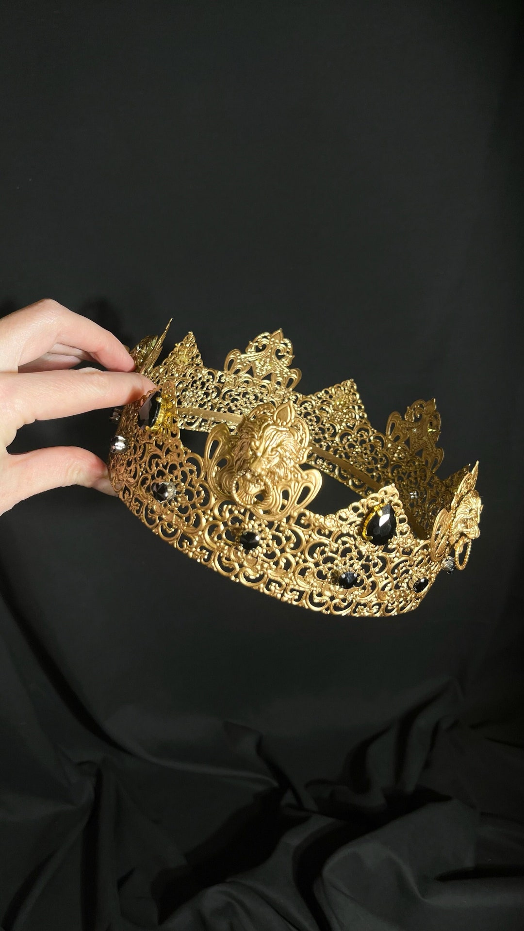 Lion King Crown for Men Many Colors, Medieval Crown, Coronation Crown ...