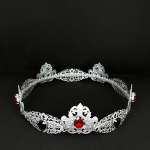King Crown for Men, Red Black Crown, Silver Crown, Medieval Crown ...