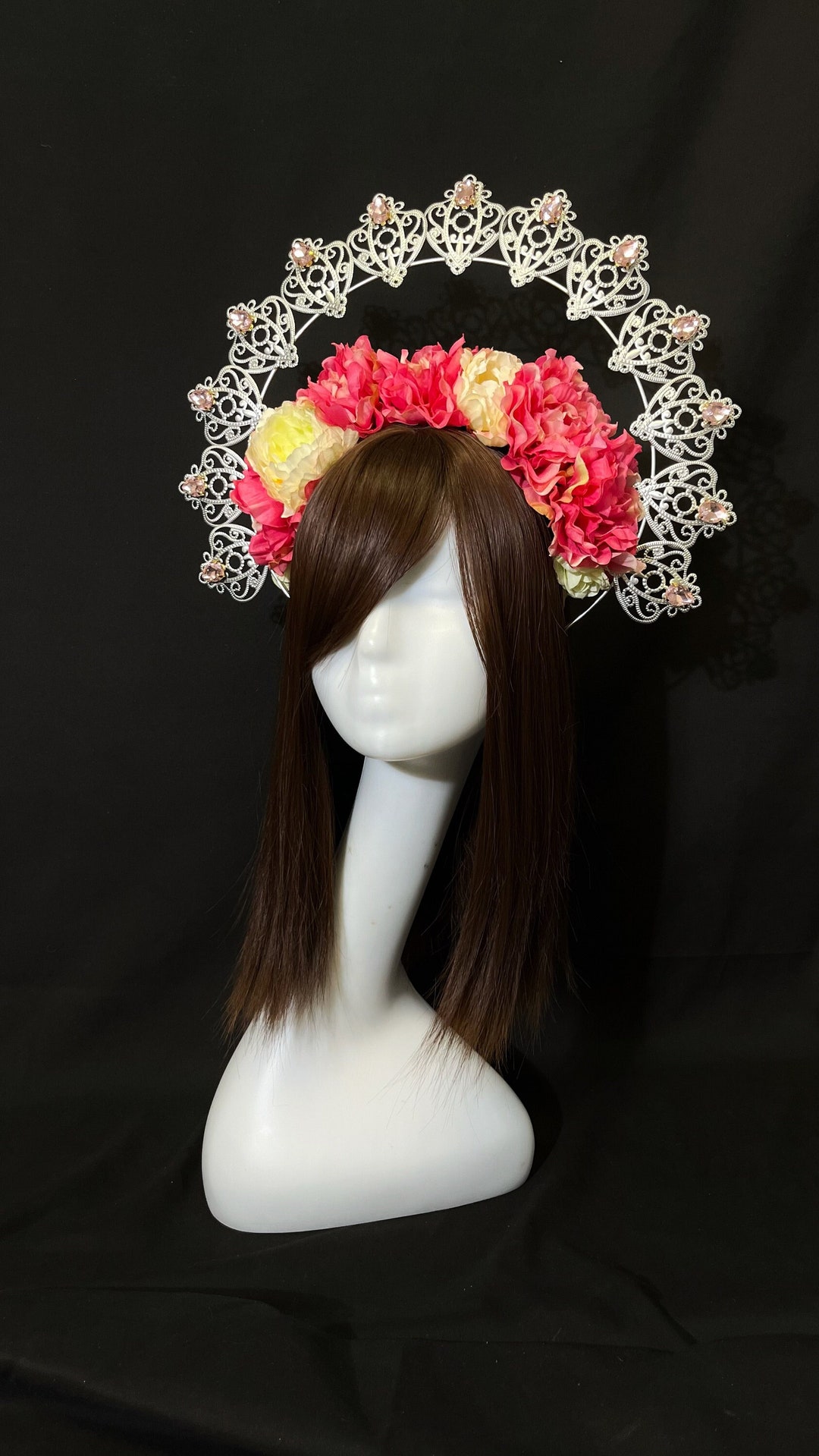 Flower Halo Crown Festival Headpiece Prom Crown Goddess Crown Bridal ...
