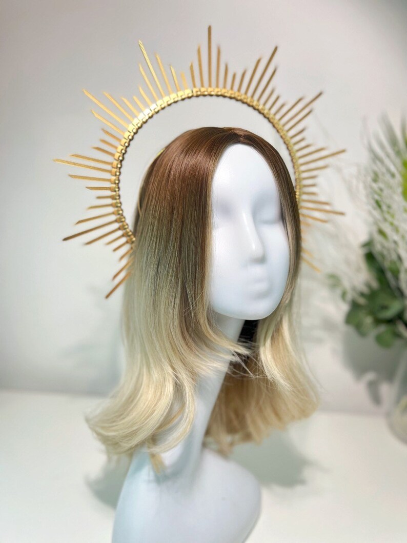 Sun Halo Crown Gold Halo Crown Sun Goddess Crown Halo Sun - Etsy