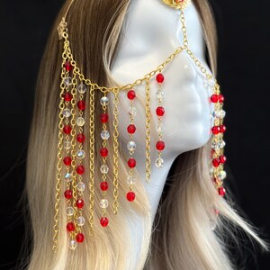 Face Chain Headpiece, Gold or Silver Hair Chain, Hair Jewelry Chain ...