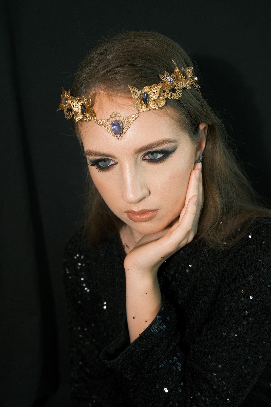 Elf Crown With Butterfly, Fairy Crown, Festival Crown, Bridal Headpiece ...