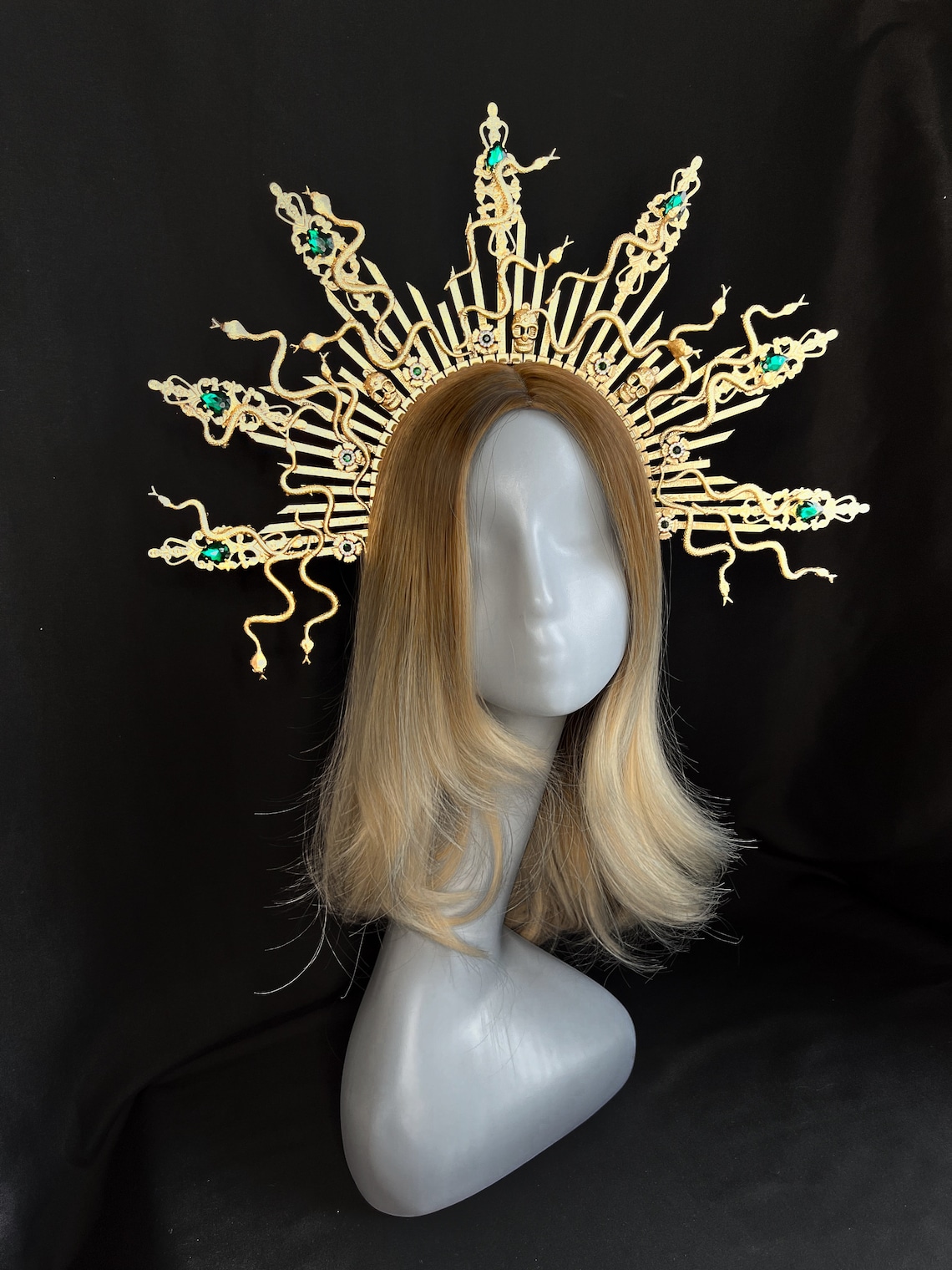 Medusa Crown Gold Gothic Snake Crown Medusa Headpiece - Etsy